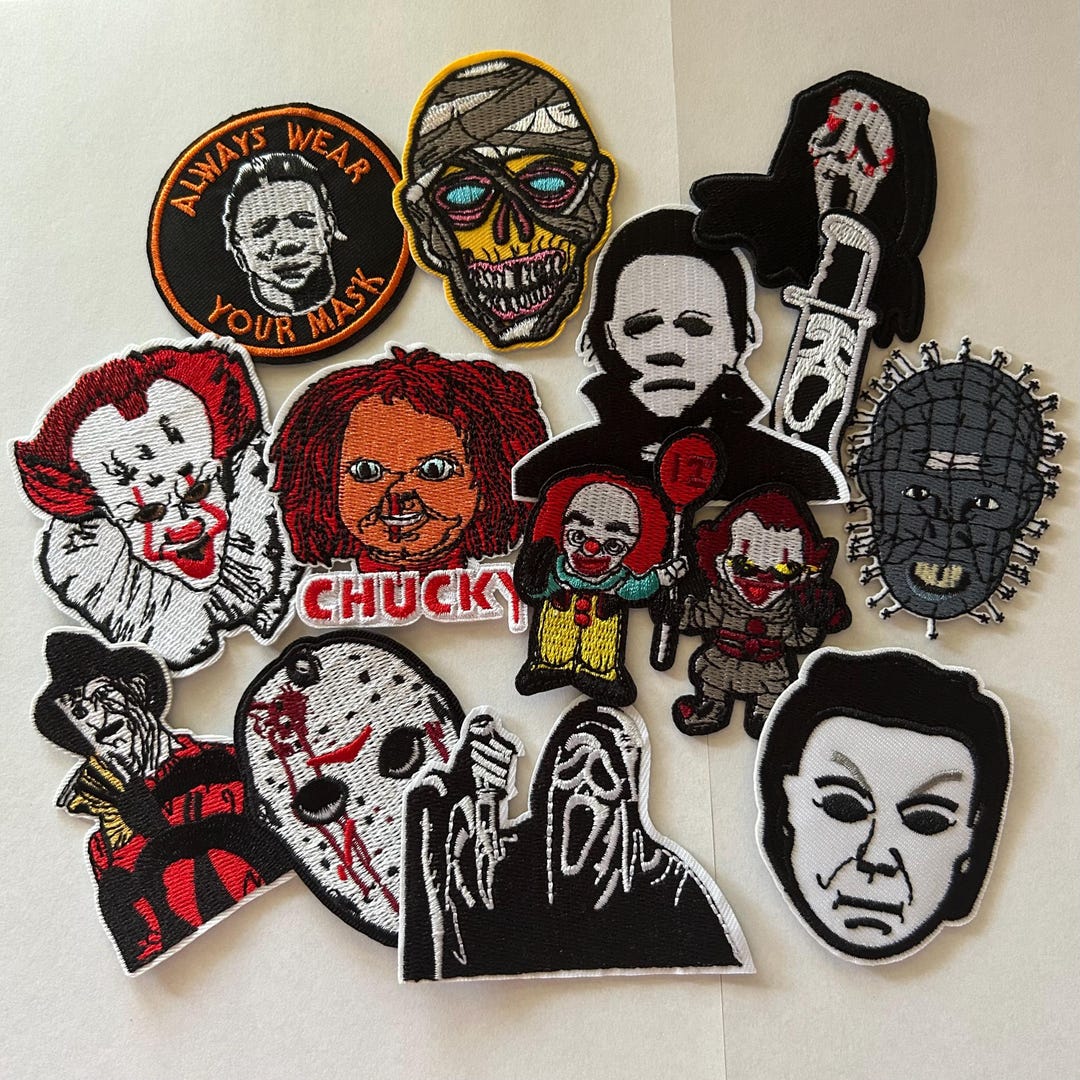 Halloween Patches - Iron on Embroidered Patch - Horror Patch - Spooky ...