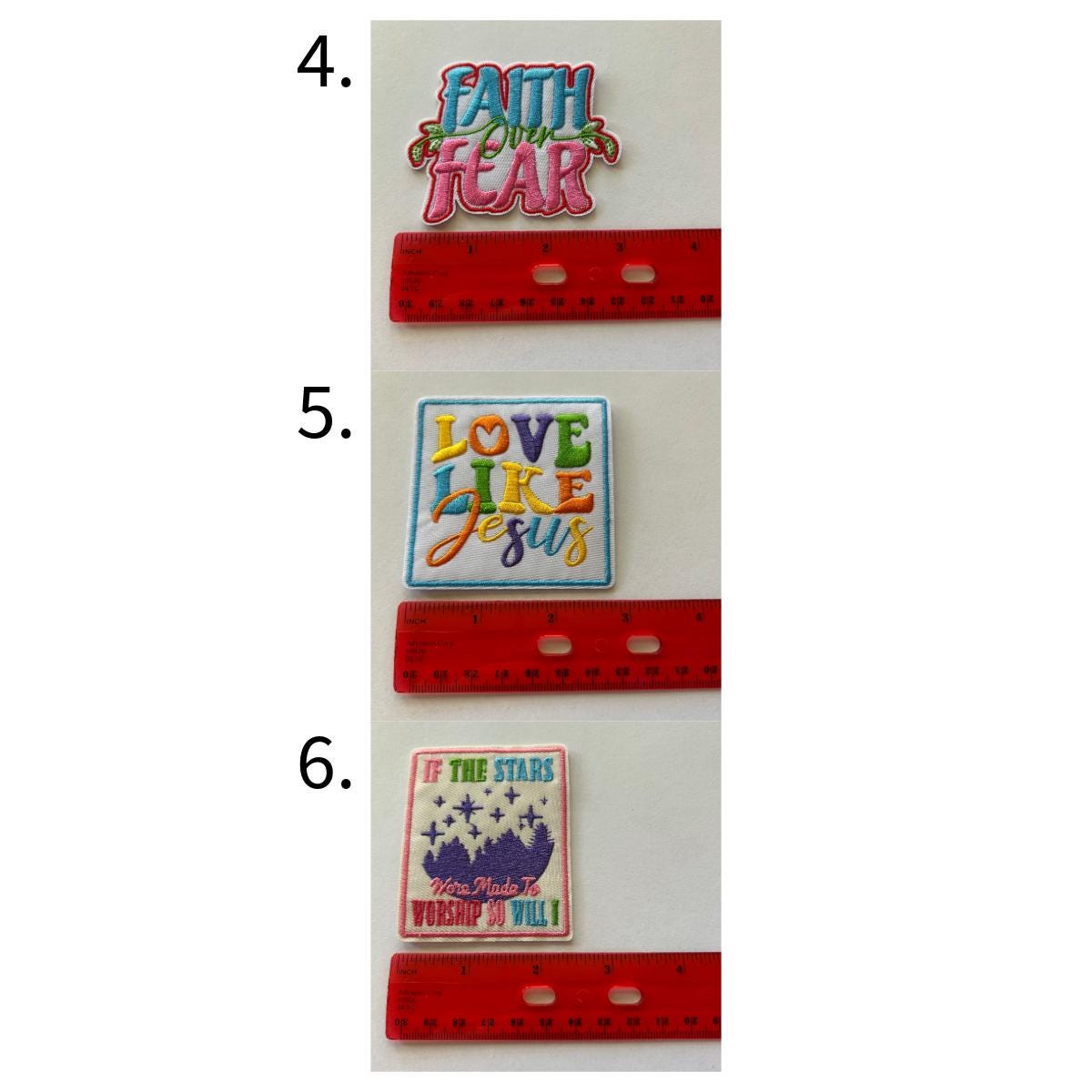 Christian Patches, Iron on Patch, Jesus Christ, Faith, Bible Verse ...