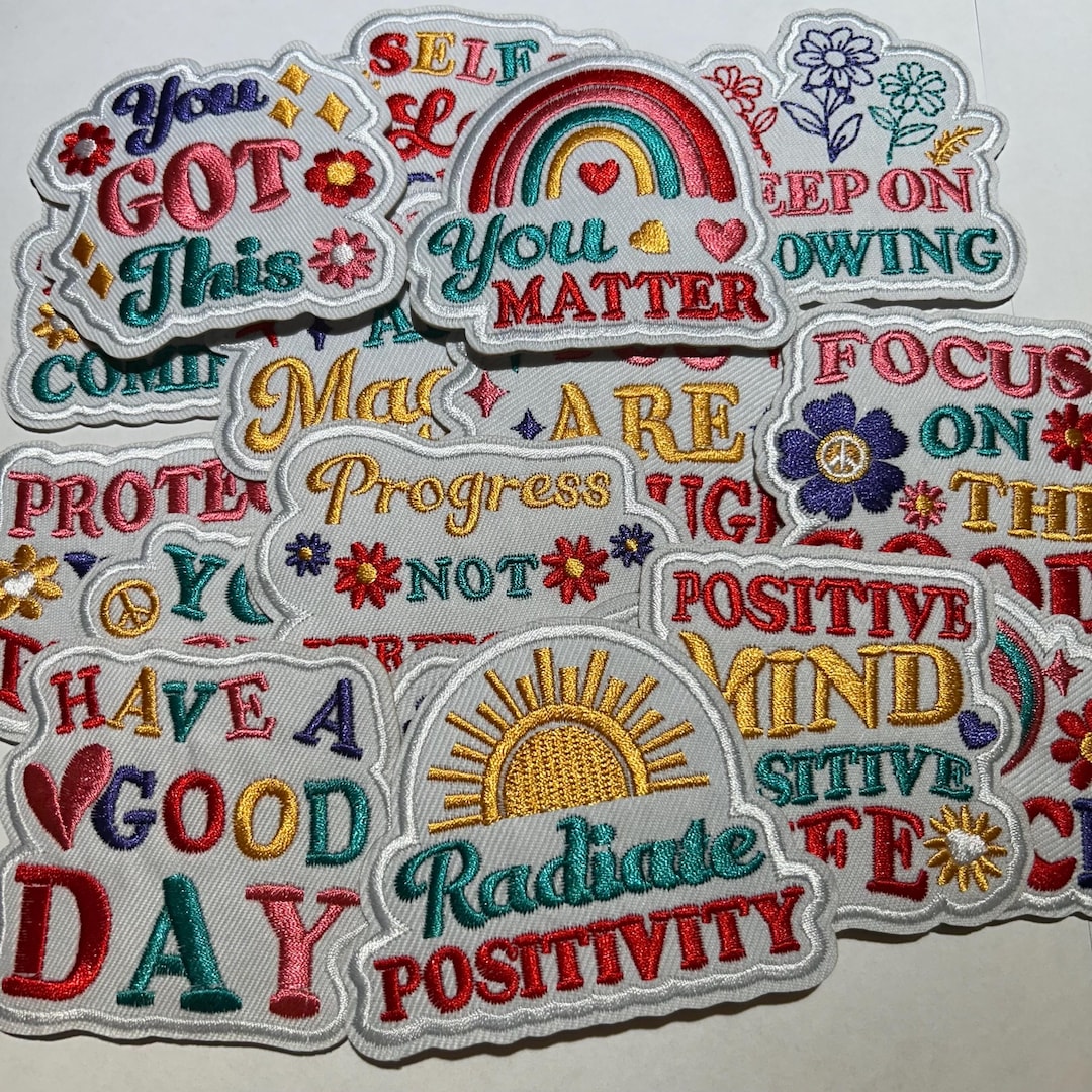 Inspirational Iron on Patch, Motivational, Positive Affirmations ...