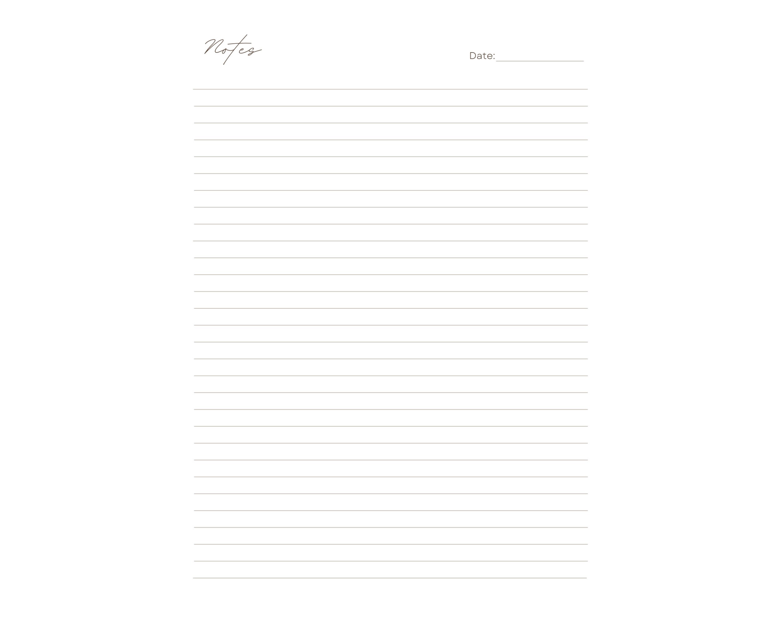 Notes Template | Daily Notes Template | Printable | Daily Notes Sheet ...