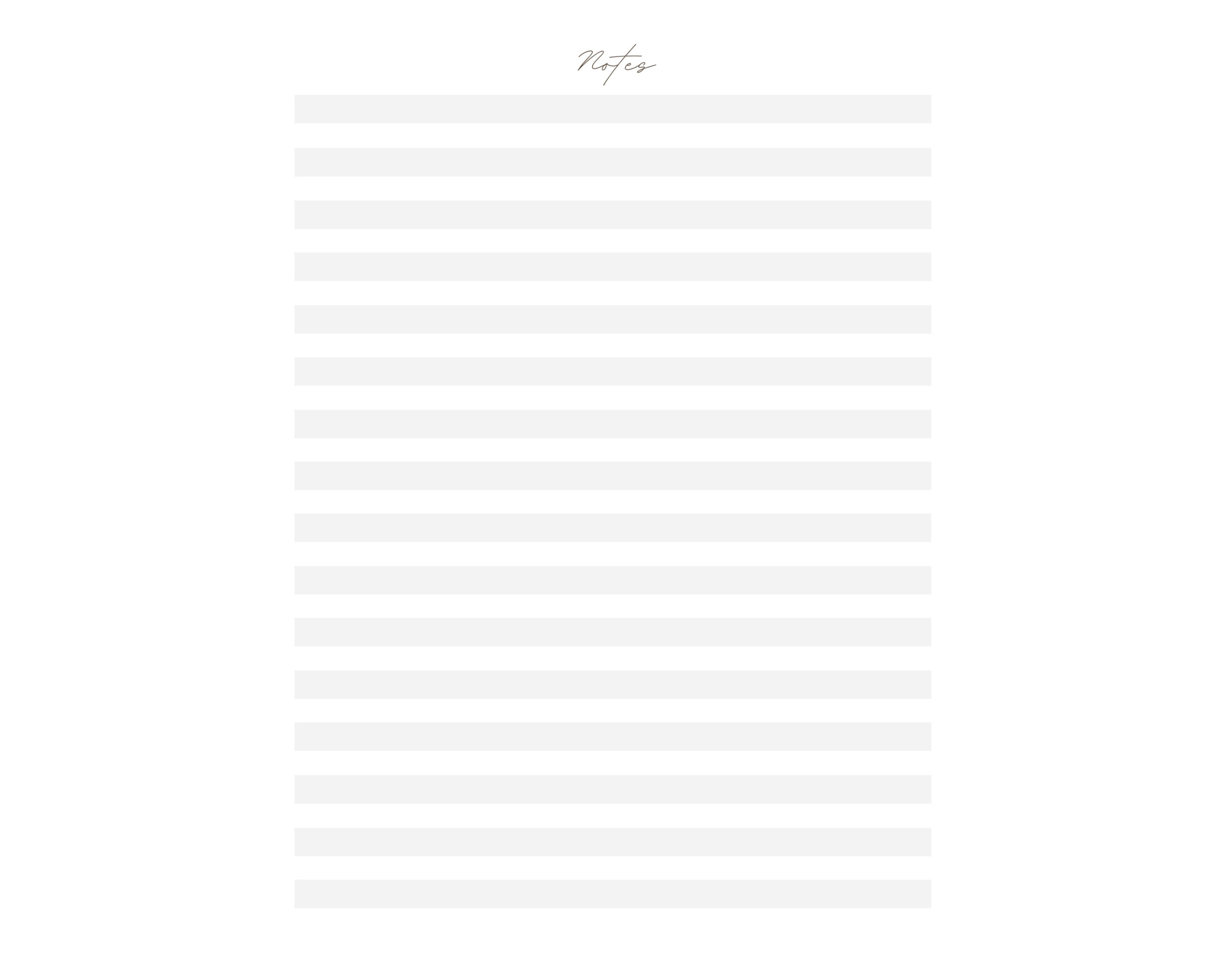Notes Template | Daily Notes Template |printable | Daily Shaded Notes ...