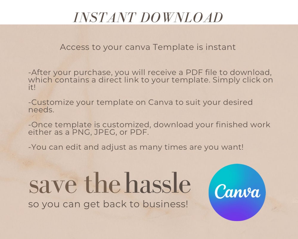 Service Menu Bundle - Canva Template/download - Etsy