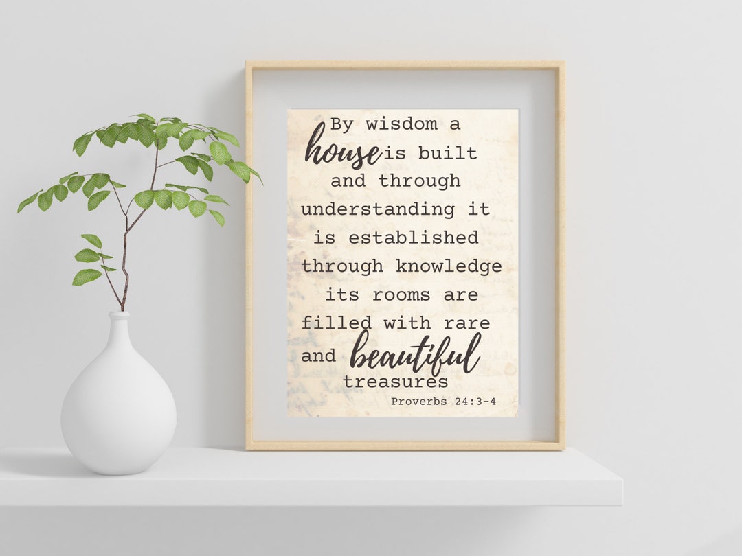 Proverbs Printable, Instant PDF and PNG Download 18x24 and 16x20 Wall ...