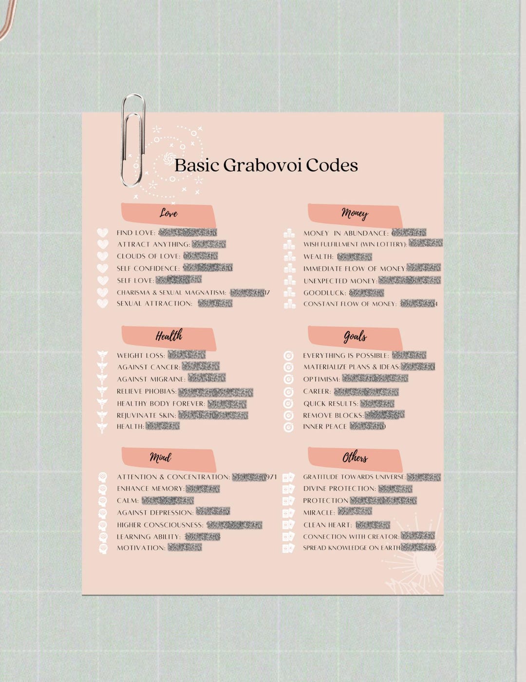 Popular Grabovoi Codes: ONE Cheat Sheet With 42 Codes to Help You ...