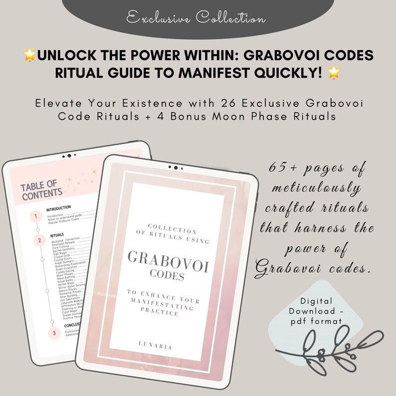 Grabovoi Codes Ritual Guide to Manifest Quickly - Etsy