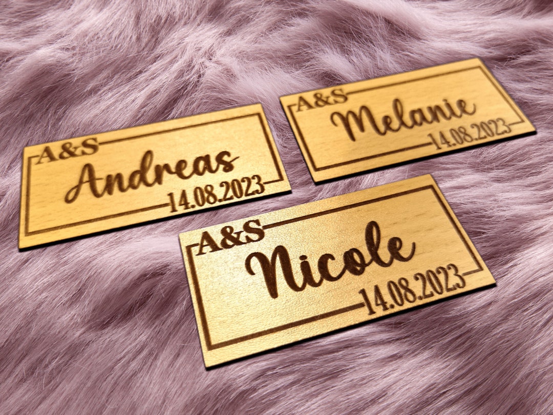 Wooden Magnets Place Cards for Wedding Place Cards Guest Gift From Name ...