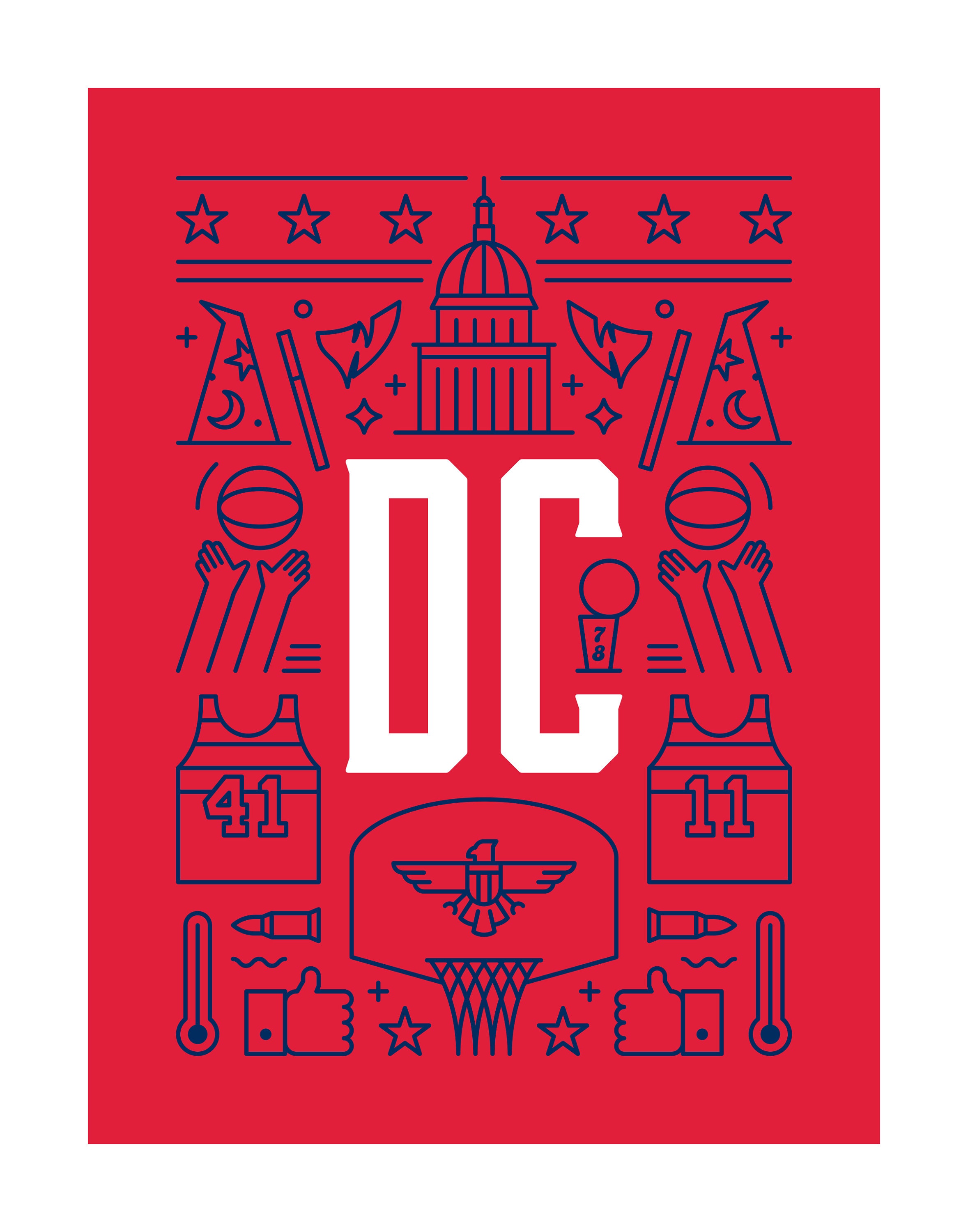 Washington DC Basketball - Etsy.de