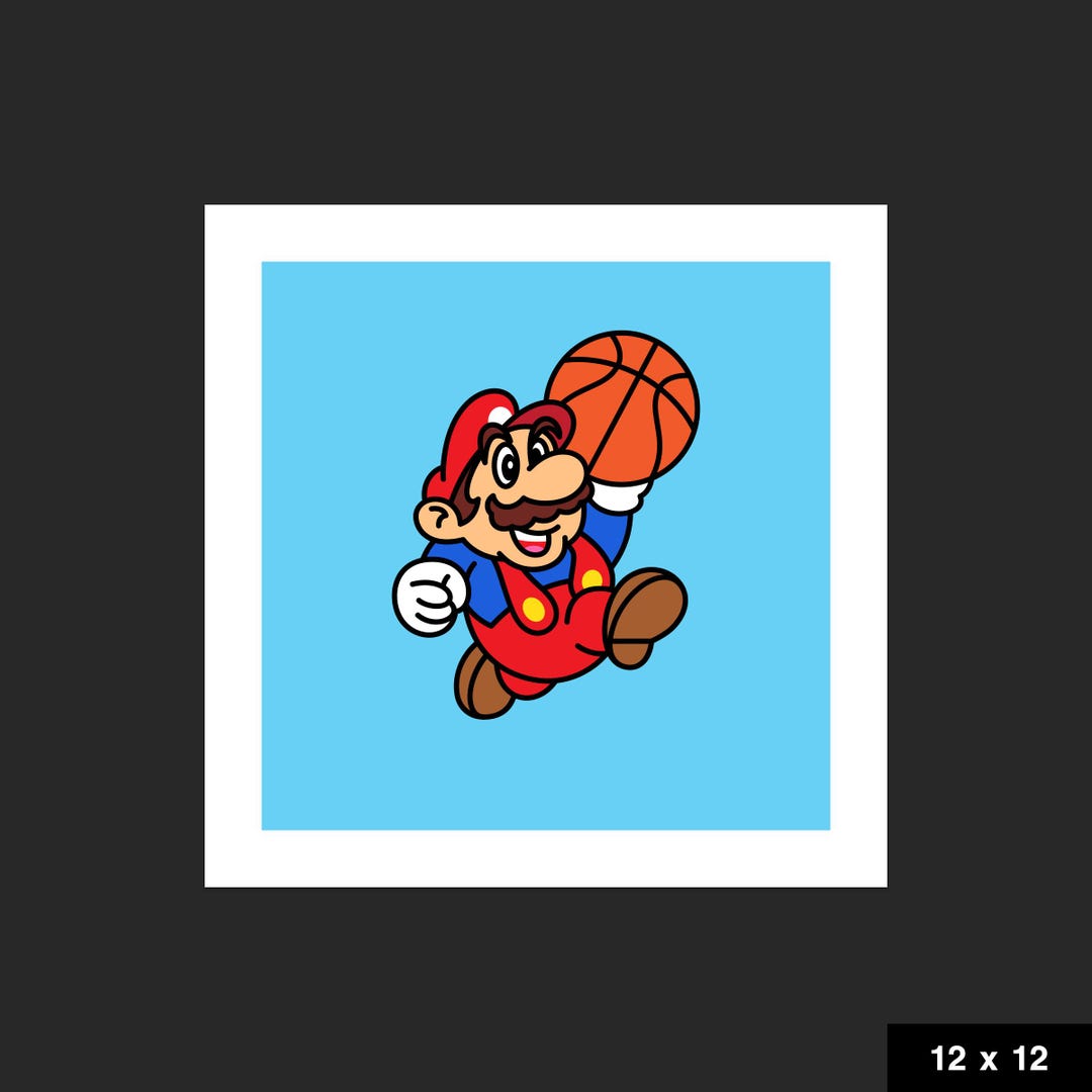 Air Plumber Print: Mario Basketball Art - Etsy