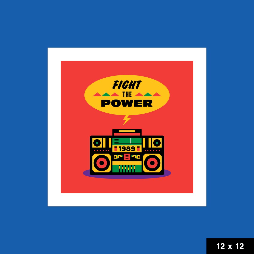 Fight the Power Print: Boombox Art, 1989, Gallery Quality - Etsy