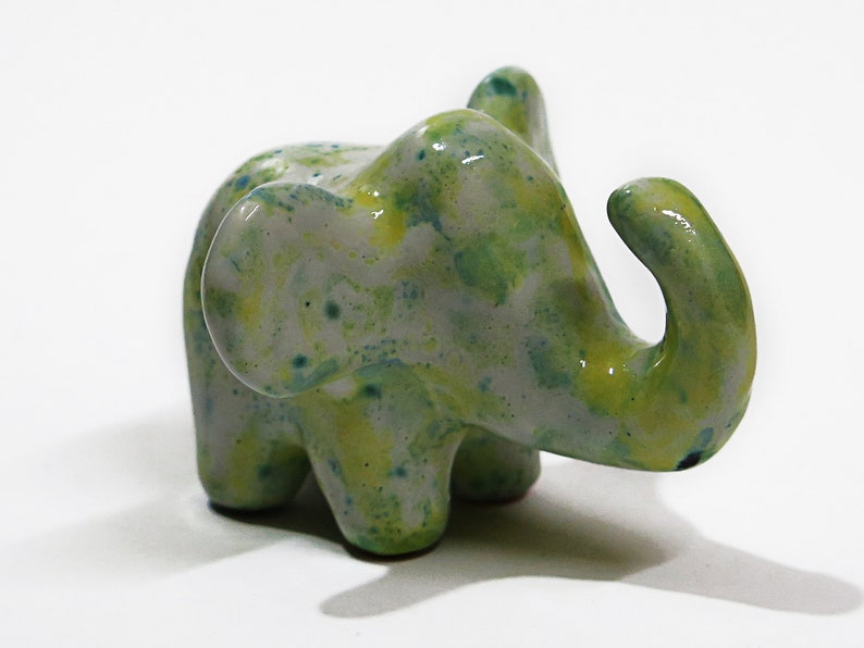 Miniature Ceramic Elephant Collectible Figurine - Etsy