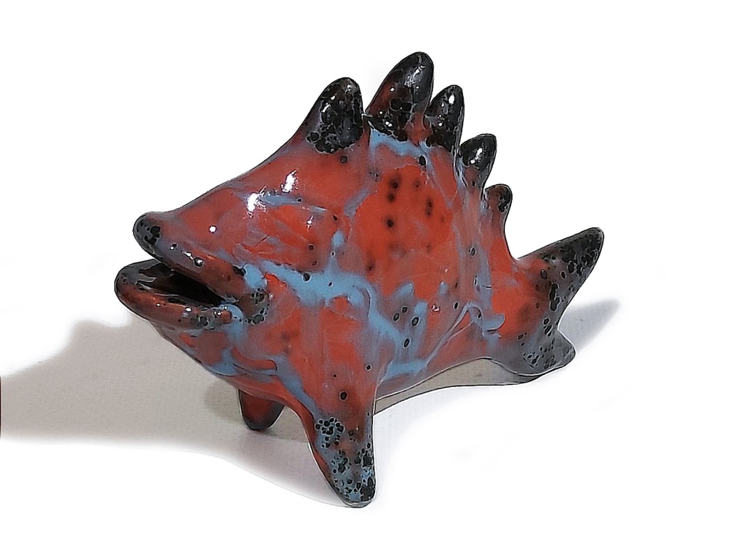 Sea Fish, Red Snapper, Miniature Fish Figurine, Marble Fish, Ceramic Fish, Custom Animal ...