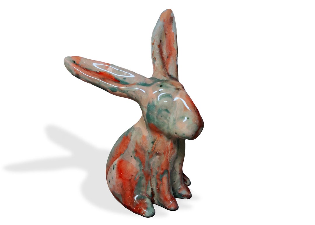 Marble Rabbit, Miniature Rabbit Figurine, Easter Bunny Figurine, Rabbit ...