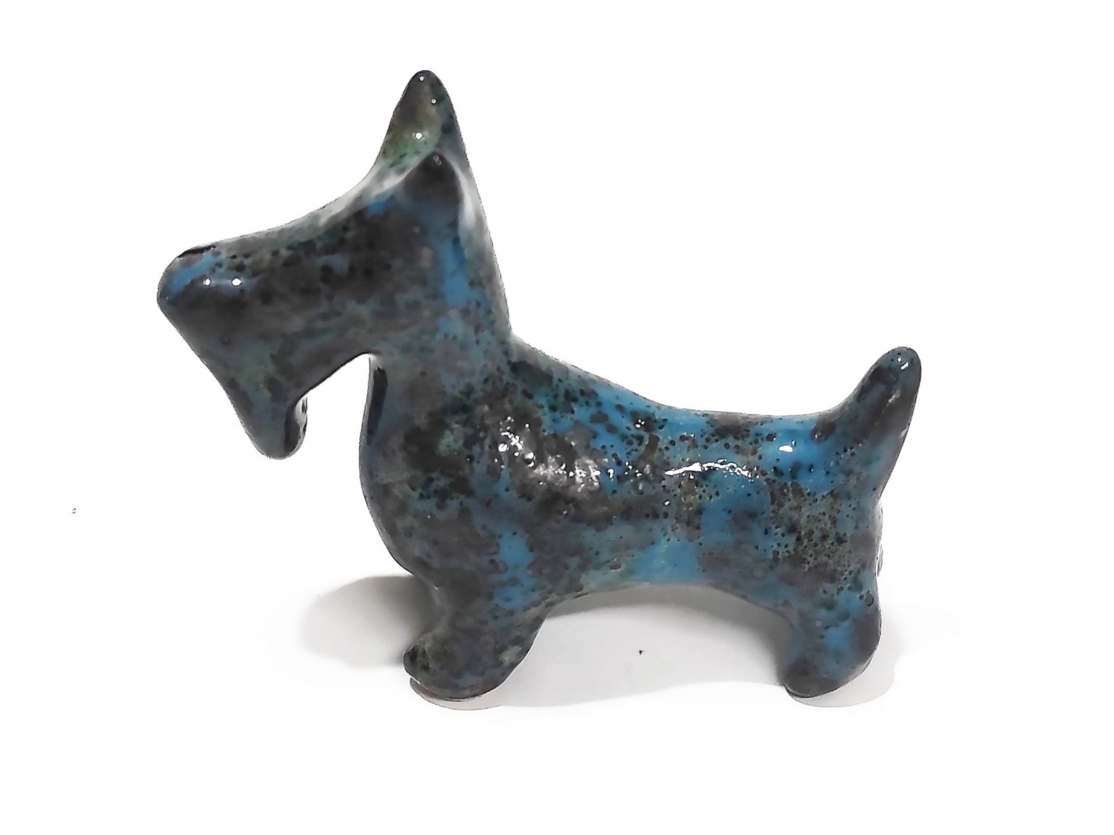 Miniature Schnauzer Ceramic Figurine, Schnauzer Puppy Clay Figurine ...