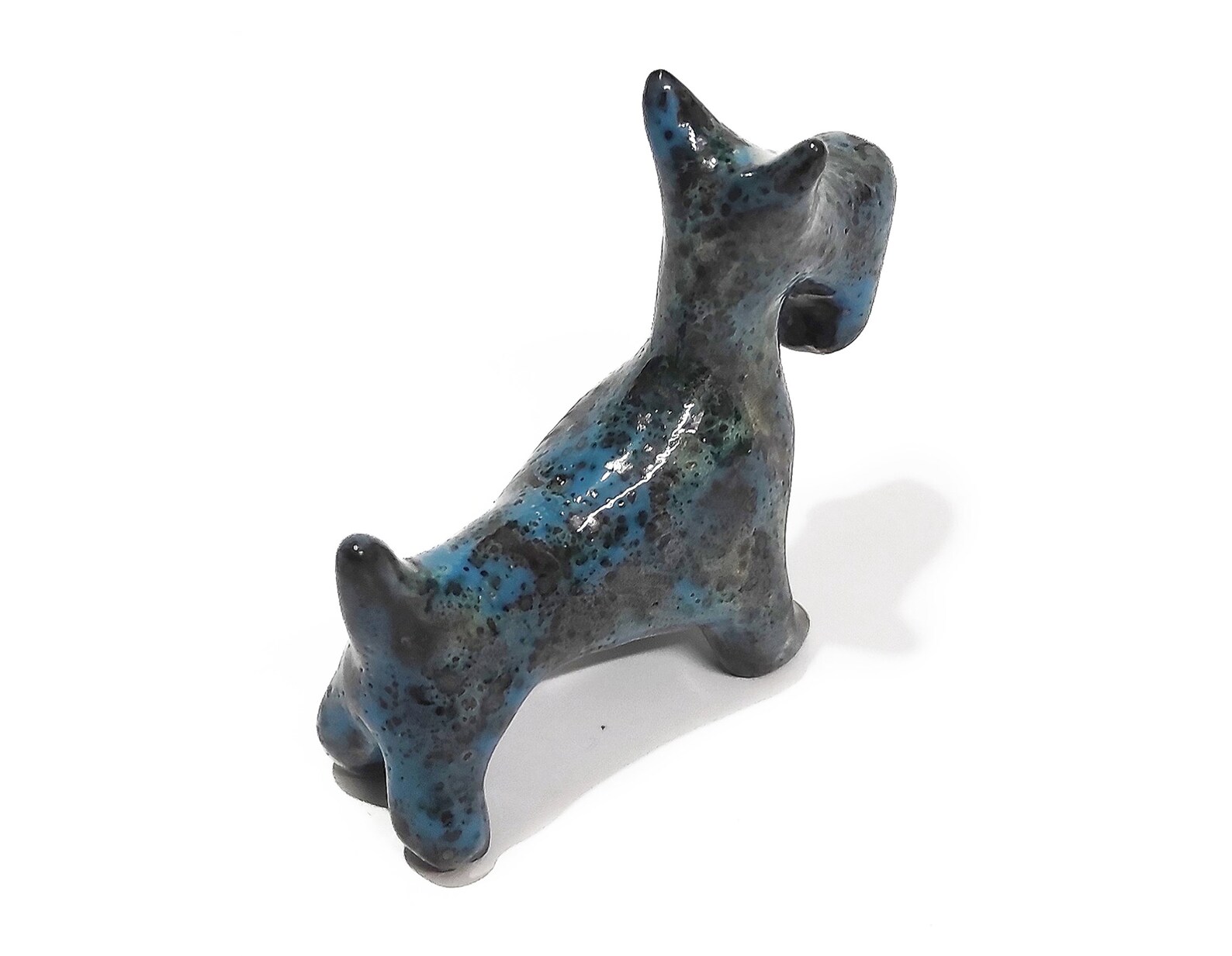 Miniature Schnauzer Ceramic Figurine, Schnauzer Puppy Clay Figurine ...