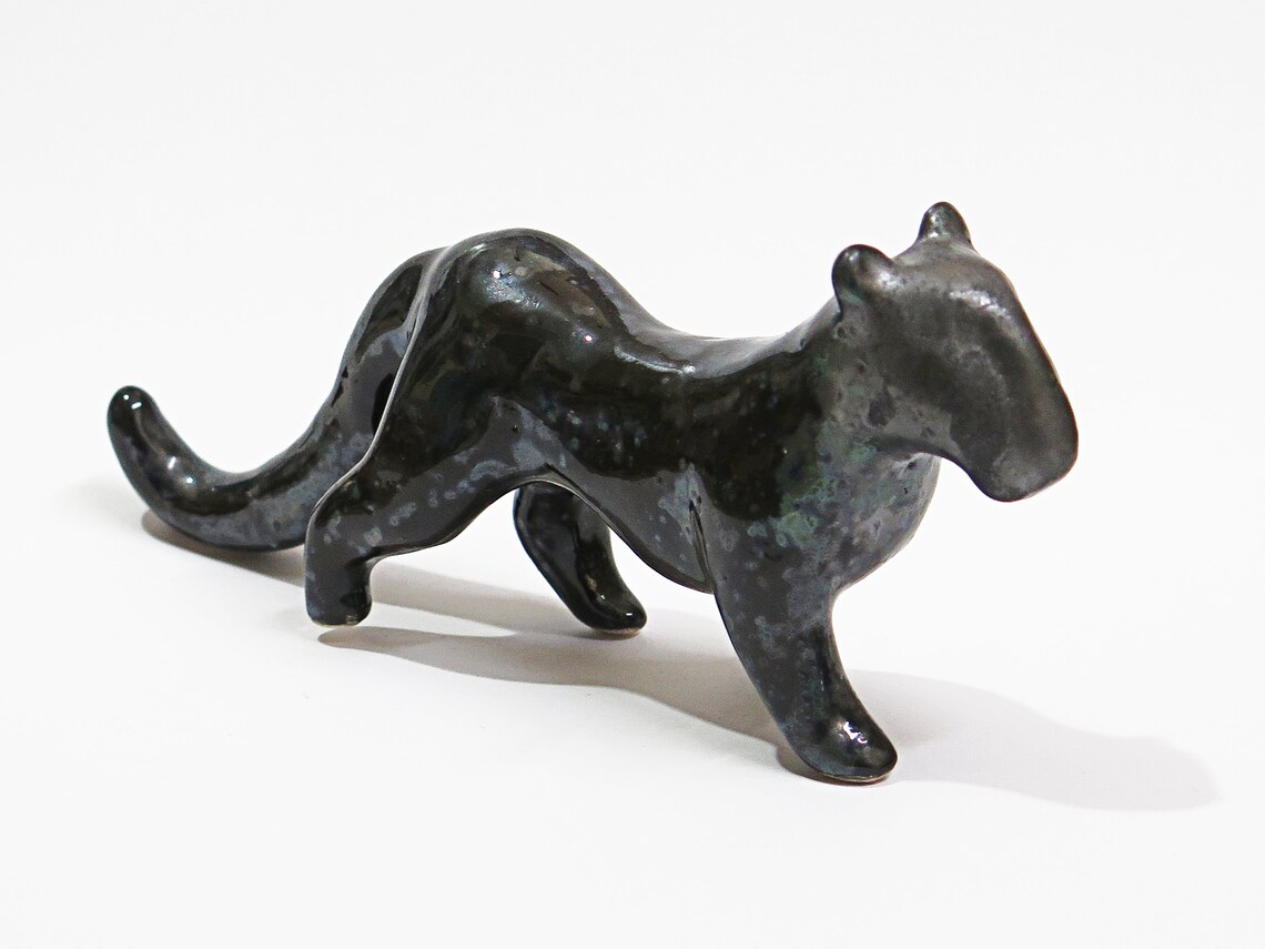 Black Panther Collectible Ceramic Figurine - Etsy