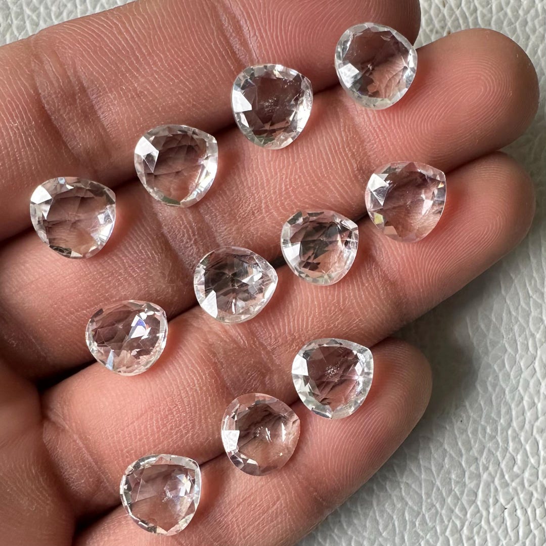 10 MM Heart Shape Clean Crystal-heart Shape Hand Polish Calibrated ...