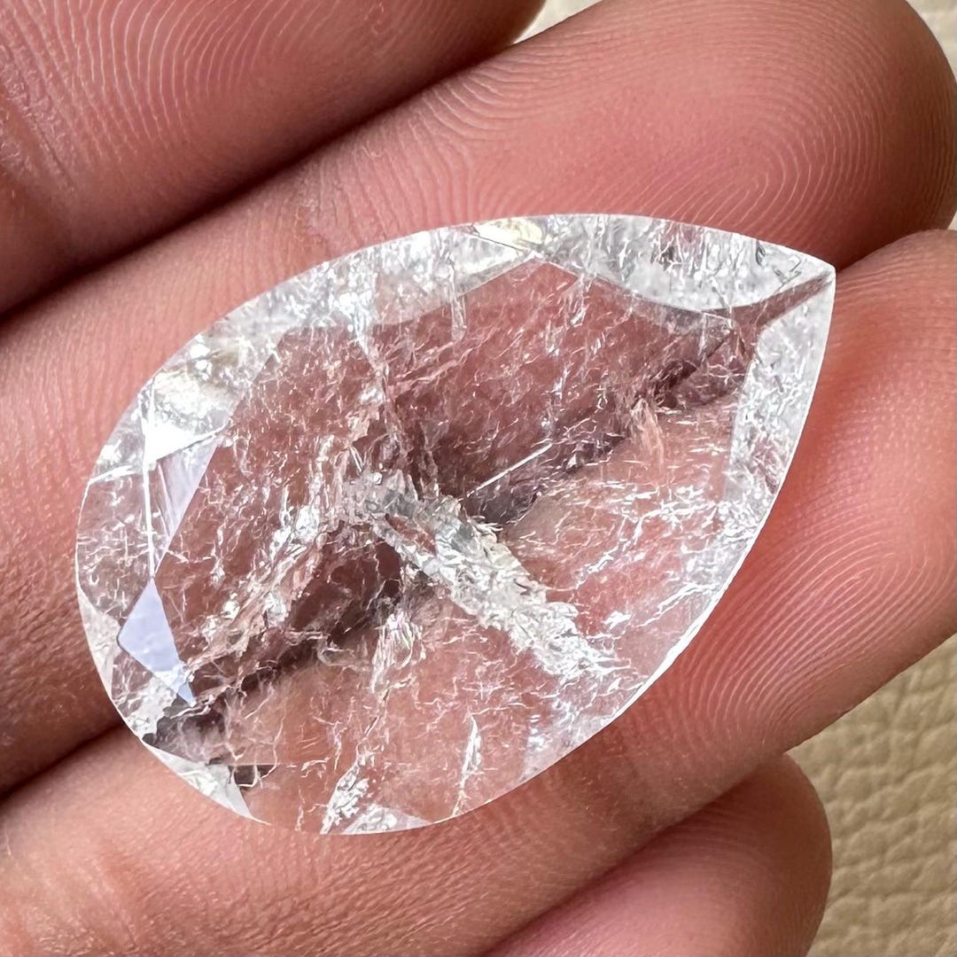 Rainbow Crystal Quartz Gemstone-pear Shape Crystal Quartz-clear Quartz ...