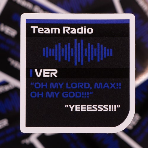 Max Verstappen oh My Lord Max Formula 1 Radio - Etsy