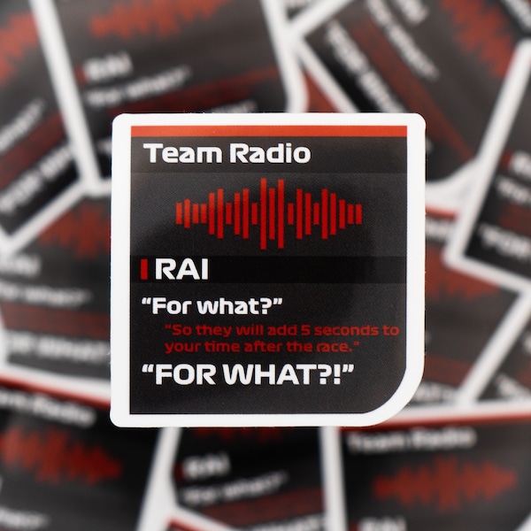 Radio Message F1 Sticker - Etsy