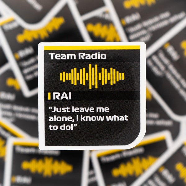 Radio Message F1 Sticker - Etsy