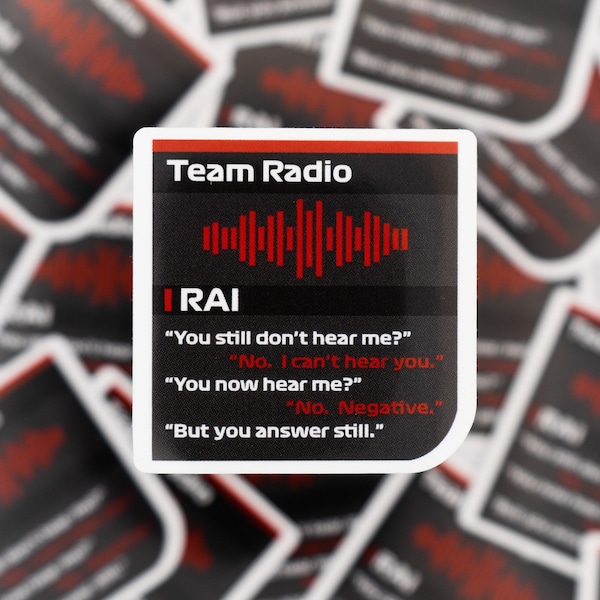 Radio Message F1 Sticker - Etsy