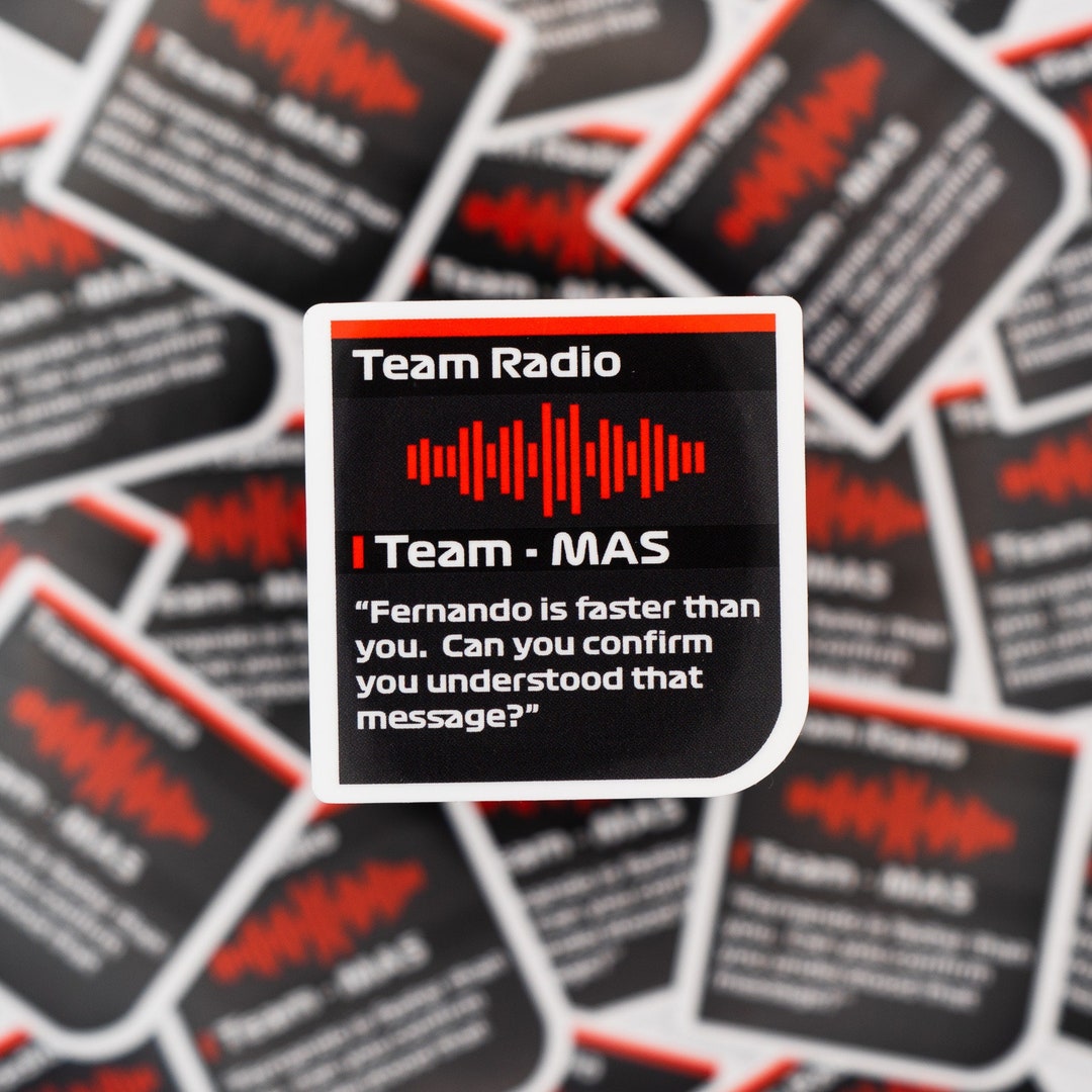 Felipe Massa "fernando is Faster Than You" Radio Message Waterproof ...