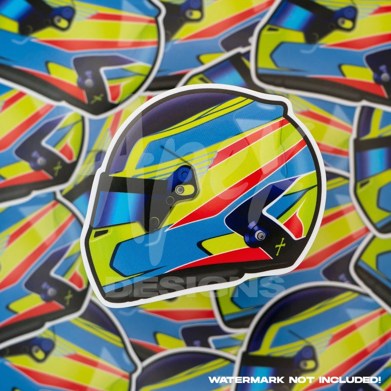 Fernando Alonso 2023 Formula 1 F1 Helmet Waterproof Sticker - Etsy