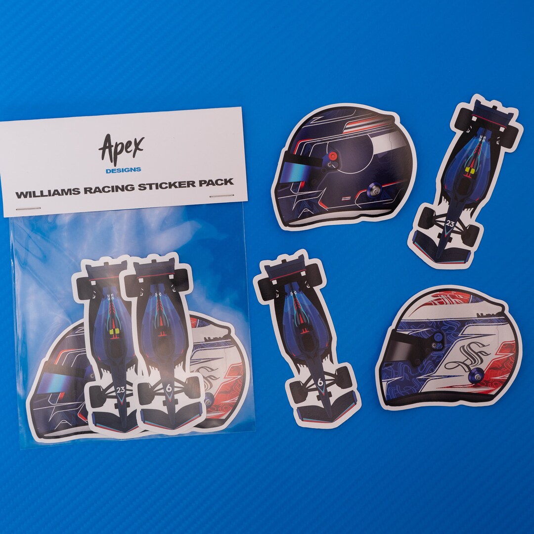 Williams Racing Team F1 2022 Formula 1 Waterproof Sticker Pack - Etsy