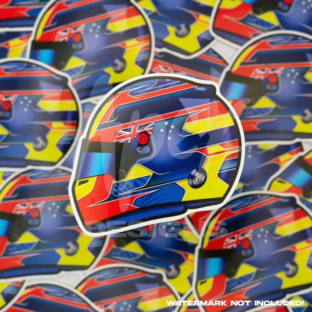 Oscar Piastri 2023 Formula 1 F1 Helmet Waterproof Sticker - Etsy