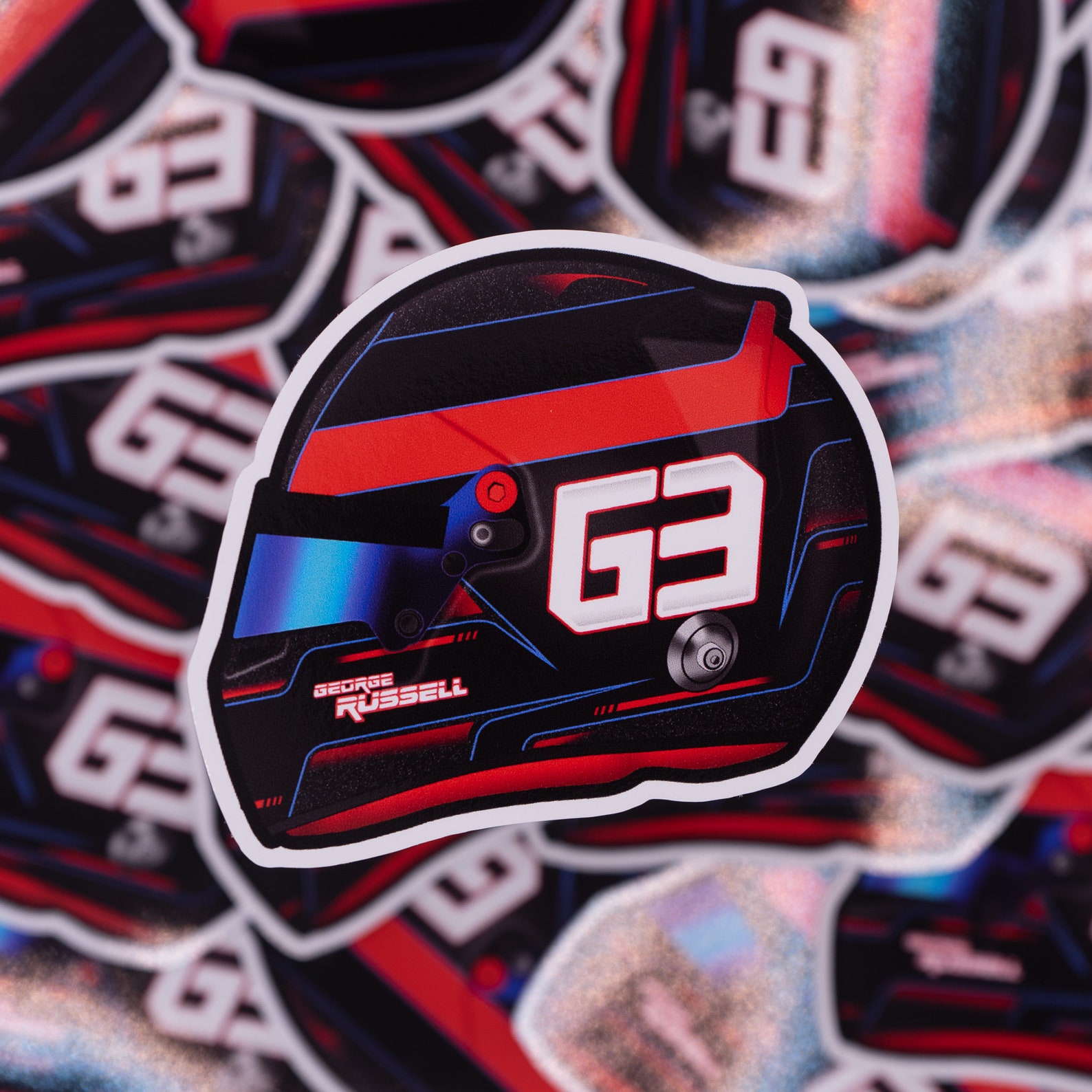 George Russell 2022 Formula 1 F1 Helmet Waterproof Sticker | Etsy