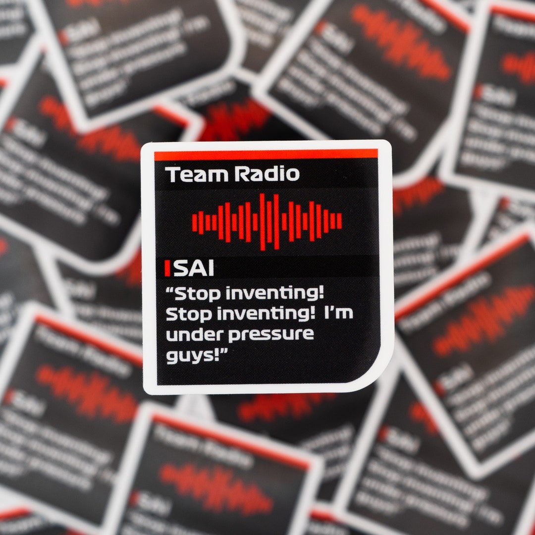 Carlos Sainz "stop Inventing! Stop Inventing!" Radio Message Waterproof ...