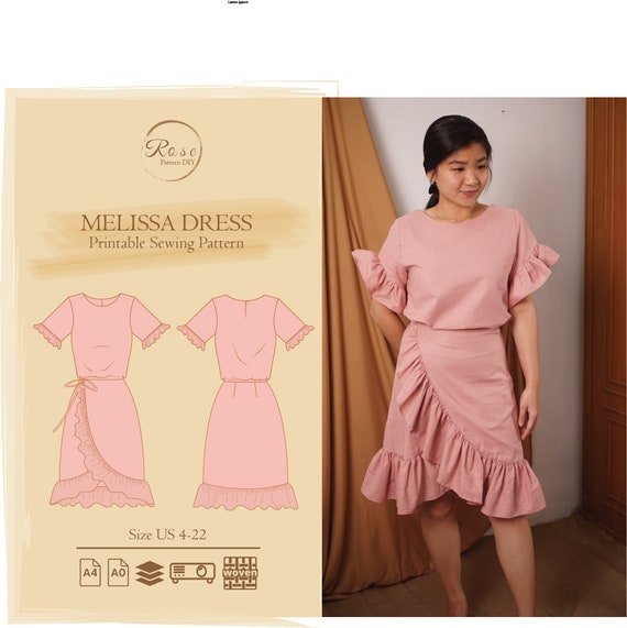 Melissa Dress Digital Sewing Pattern Two View Option - Etsy