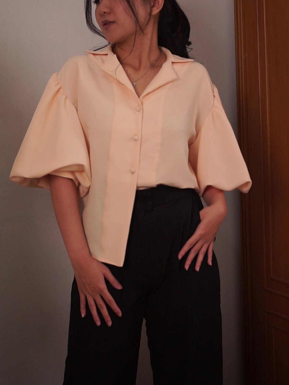 Oversized Shirt With Puff Sleeve Sewing Pattern - Etsy