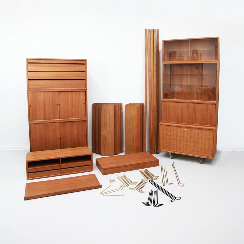 Teak Danish Modern Shelf - Etsy