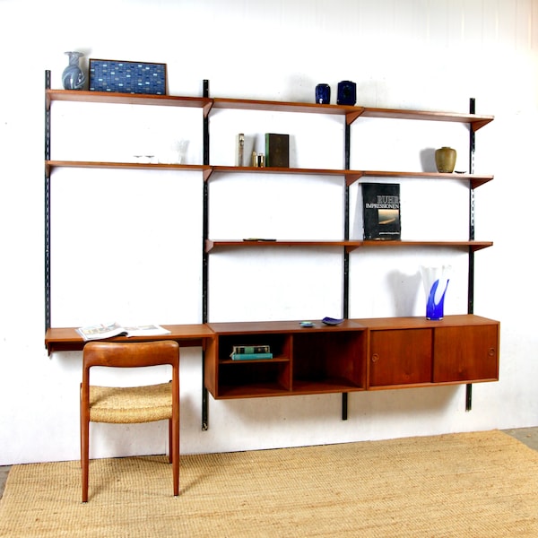 Modular Wall Shelving System Desk - Etsy