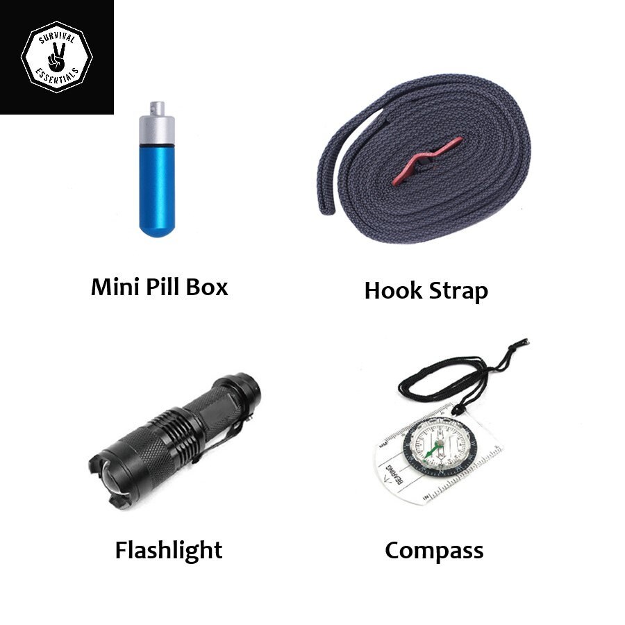 Survival Essentials - 12 in 1 Portable Survival Kit Gear Emergency ...