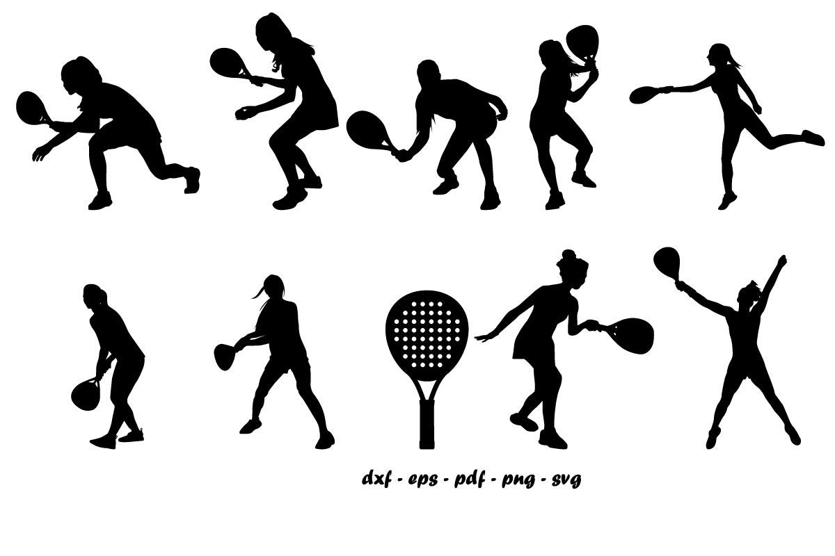 Padel Girls Svg Bundle, Padel Women Svg Clipart, Padel Mom Dxf Cutting ...