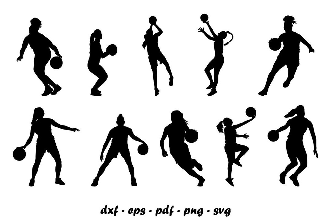 Basketball Girls 2 Svg Bundle, Basketball Girl Svg Clipart, Digital ...