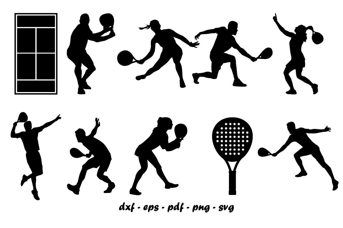 Padel Girls and Boys Svg Bundle, Padel Women Svg Clipart, Padel Mom Dxf ...