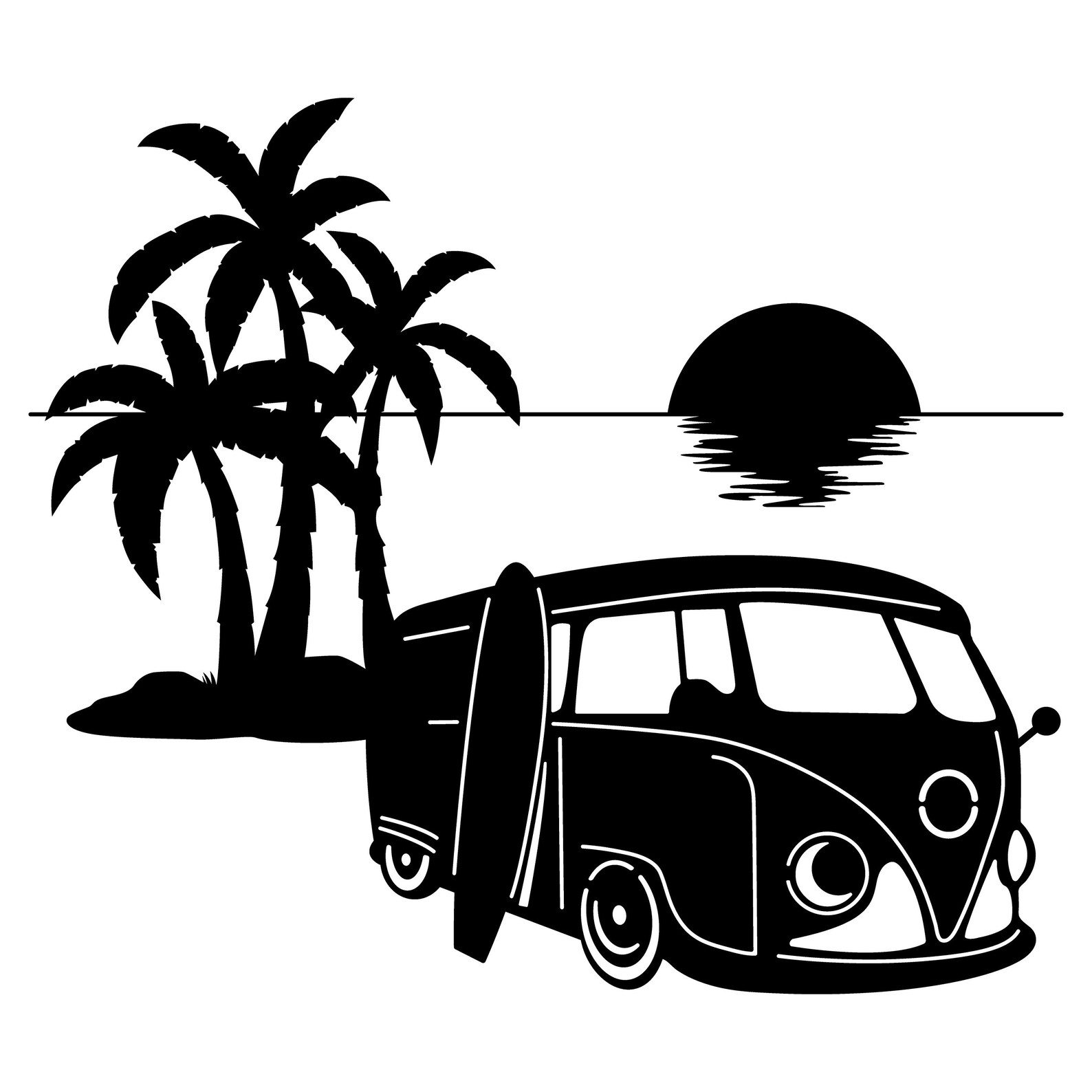 Summer Beach Minivan SVG, Adventure Time Beach Dxf, Summer Fun Png ...