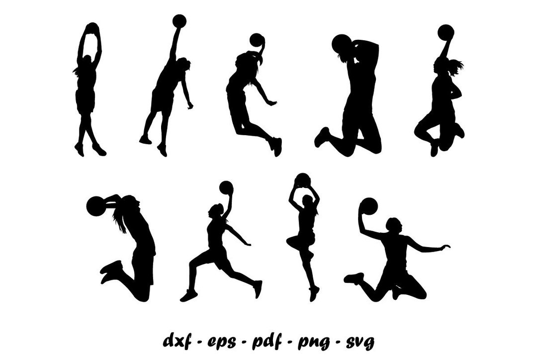 Basketball Girls Dunk Svg Bundle, Basketball Svg Clipart, Digital ...