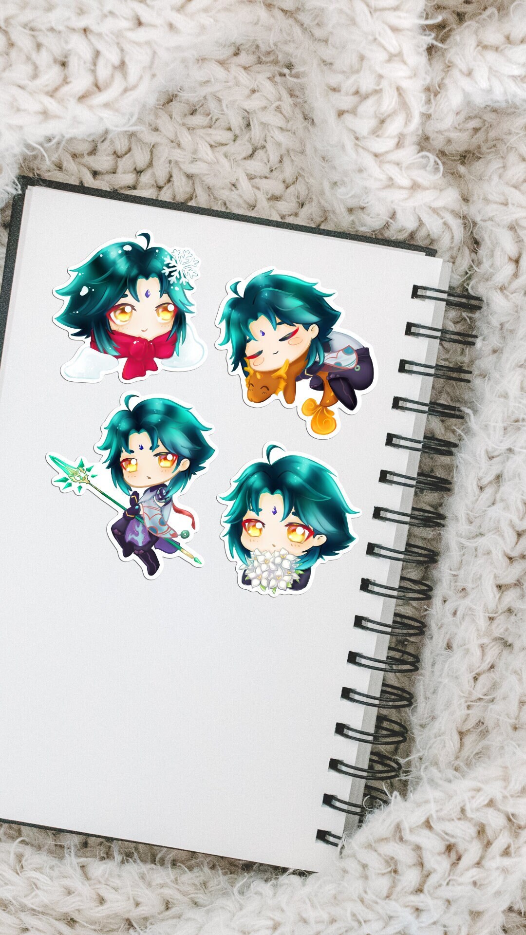 Xiao Sticker Set Genshin Impact Fanart Stickers Lovingly Designed ...