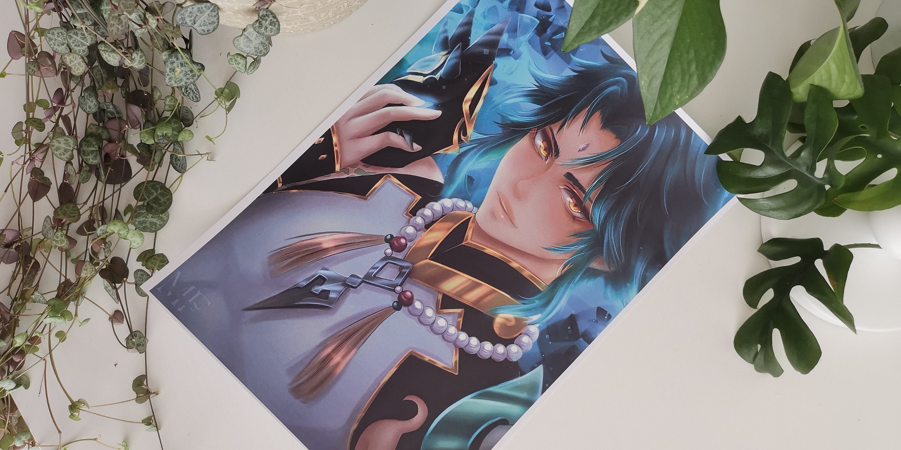 Xiao Genshin Impact Poster Fanart Drawing - Fantasy Art Print in Matt ...