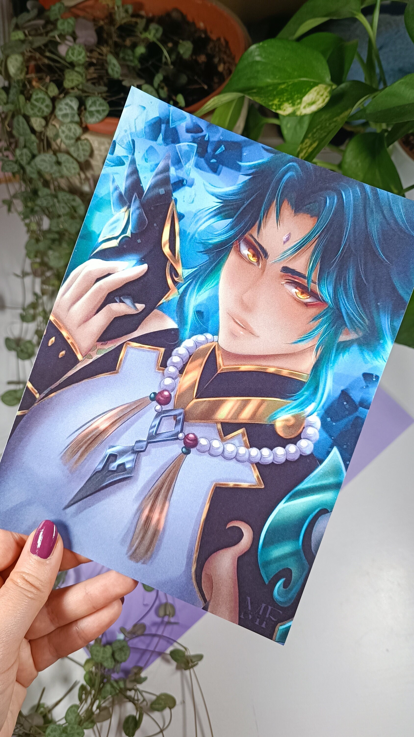 Xiao Genshin Impact Poster Fanart Drawing - Fantasy Art Print in Matt ...