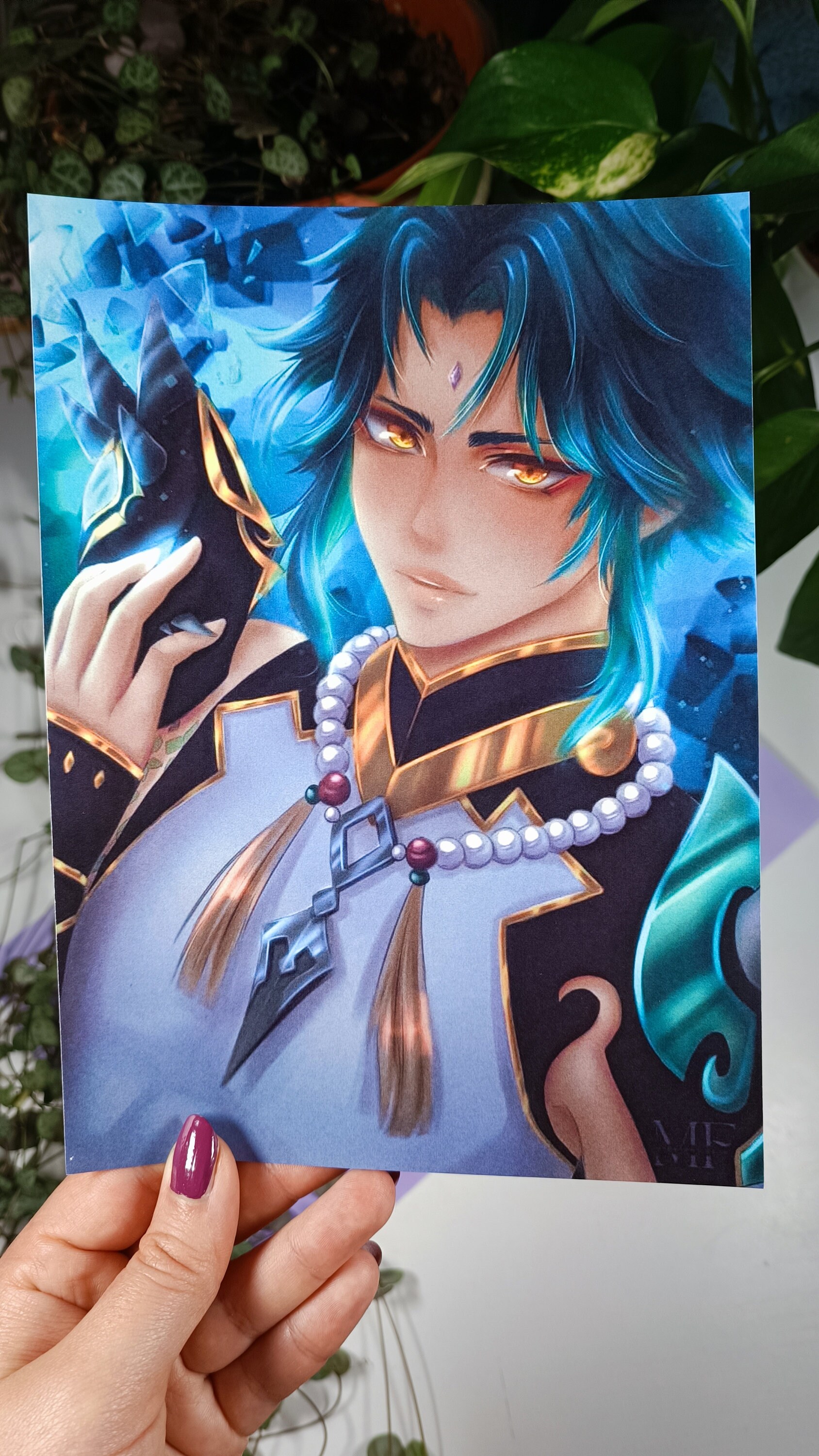 Xiao Genshin Impact Poster Fanart Drawing - Fantasy Art Print in Matt ...