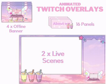 Twitch Scene Just Chatting Overlay - Etsy