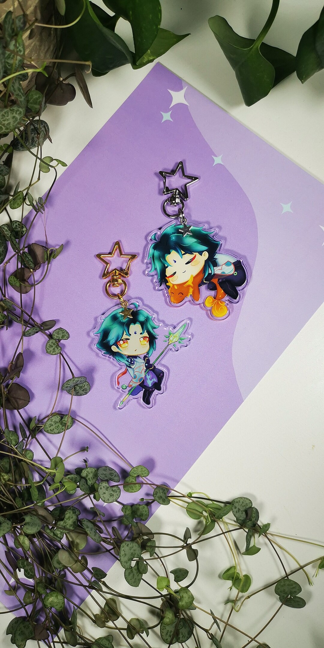 Xiao Keychain Genshin Impact 6 Cm Acrylic Charms Double-sided Printed ...