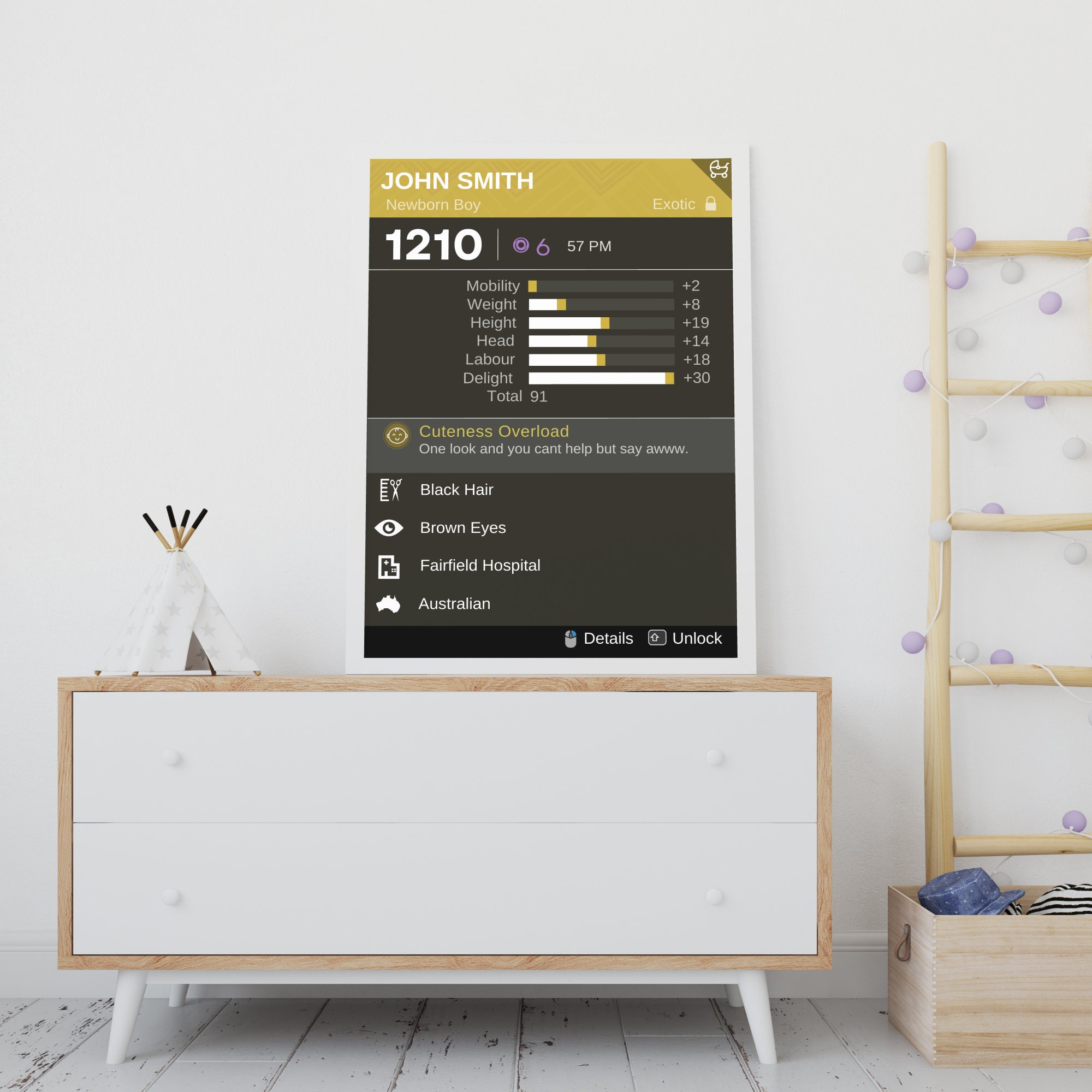 Destiny 2 Custom Exotic Digital Print Gamer Tag D&D - Etsy