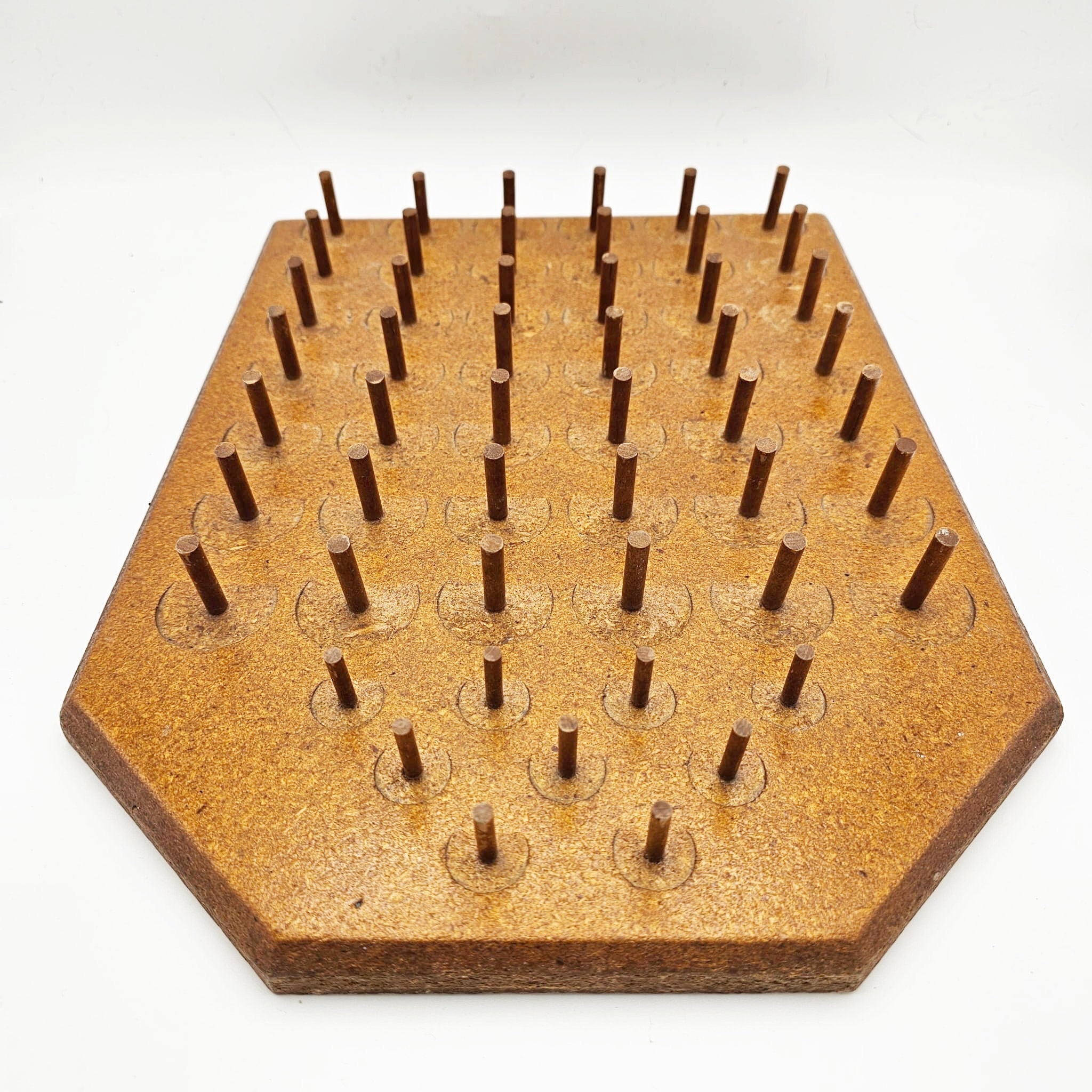 Vintage Wood Thread Rack Wall Hanging Spool Holder 51 Space Spool Rack ...