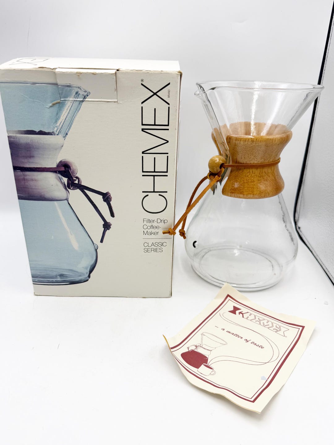 Vintage 8-cup Chemex Pour Over Coffee Maker – Classic Mid Century Glass ...